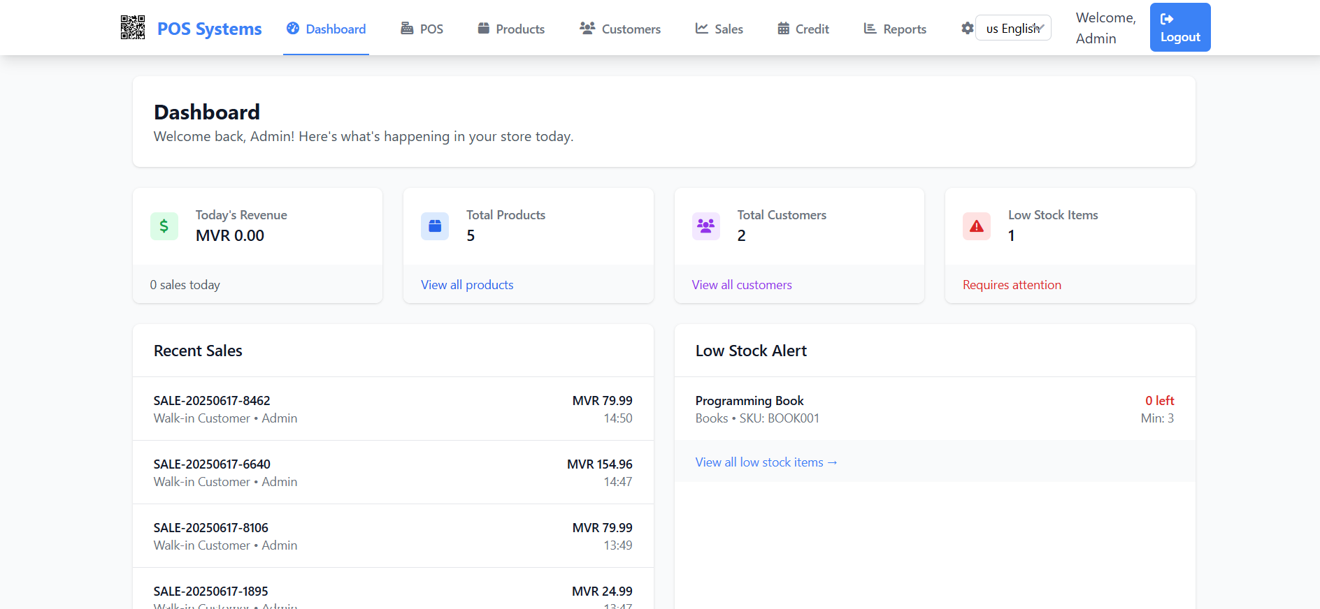 Dhivehi POS - Simple POS System